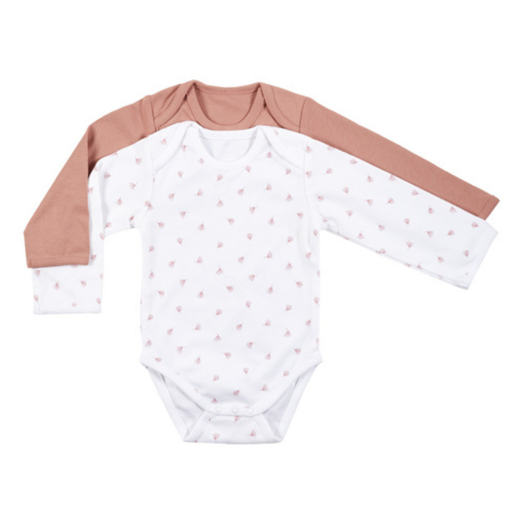 Dreambee Body met lange mouwen Essentials Flower roze - 2 stuks | Dreambaby