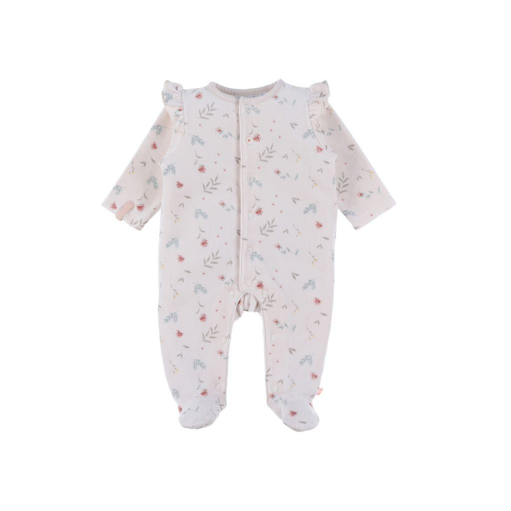 Noukie's Pyjama fluweel Romantic flowers uniseks | Dreambaby